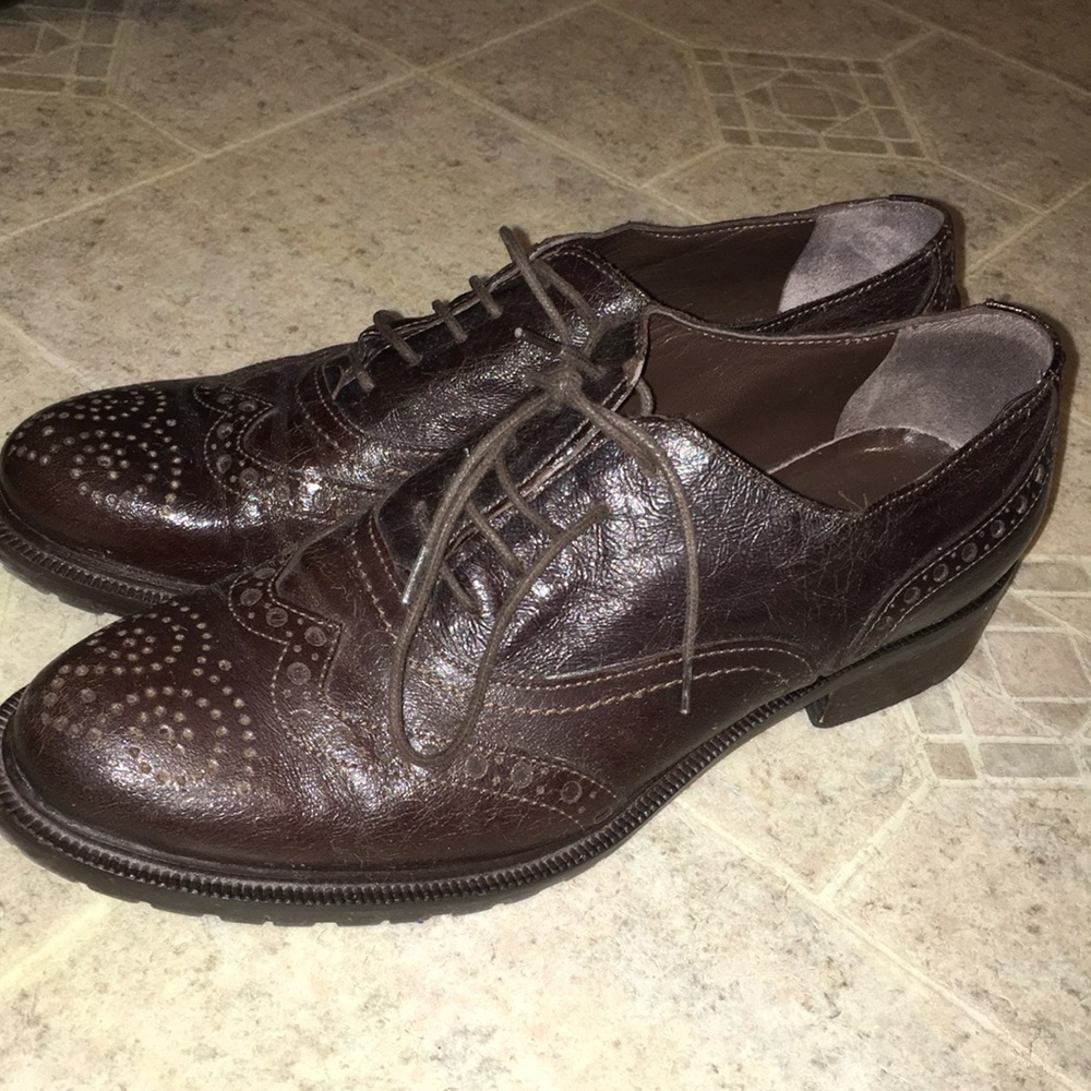Daniele Tucci Made In Italy Leather Brogues Euc - Gem